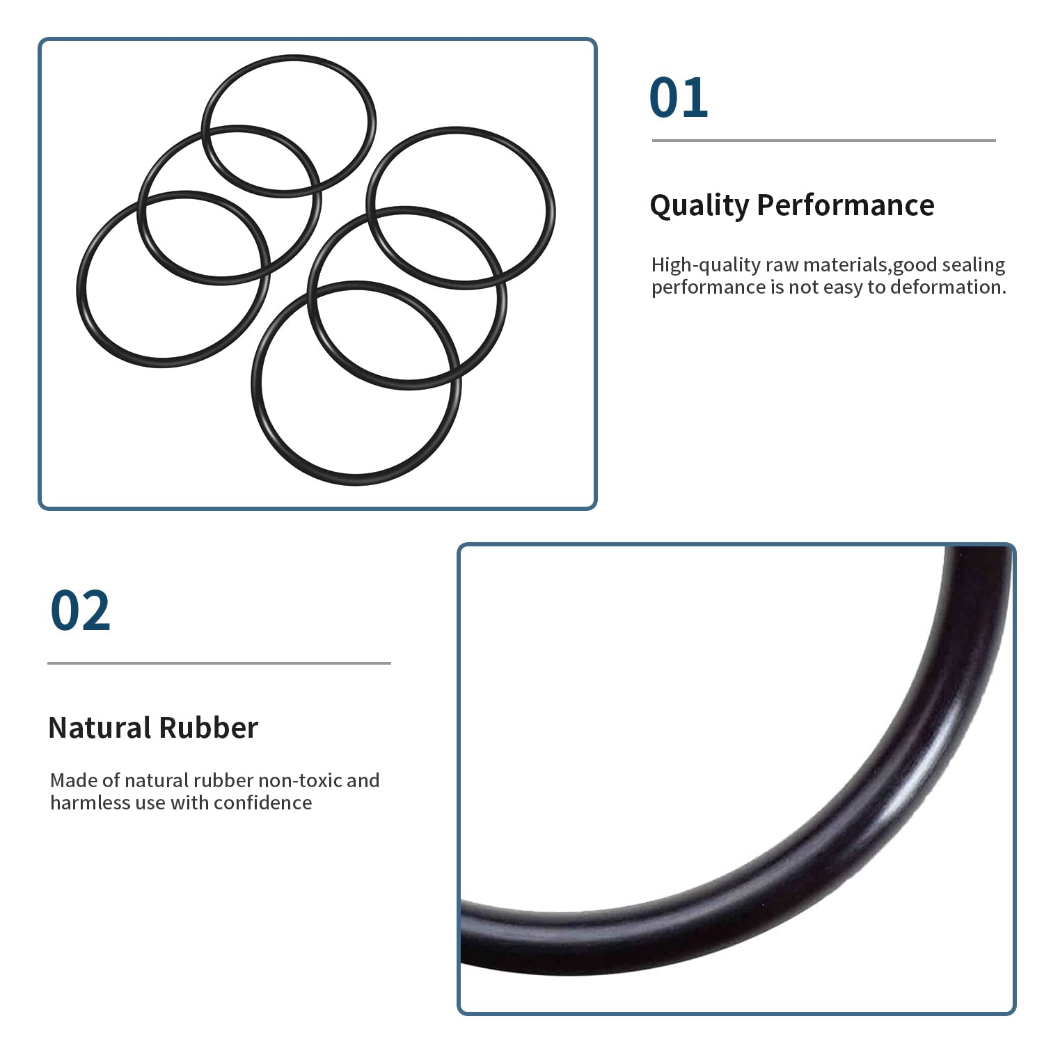 O-Rings for GE TM 2.5 Inch Water Filters Compatible with GXWH20F/ GXWH04F/ GXRM10/ GXWH20S/ GX1S01R (6 PCS)