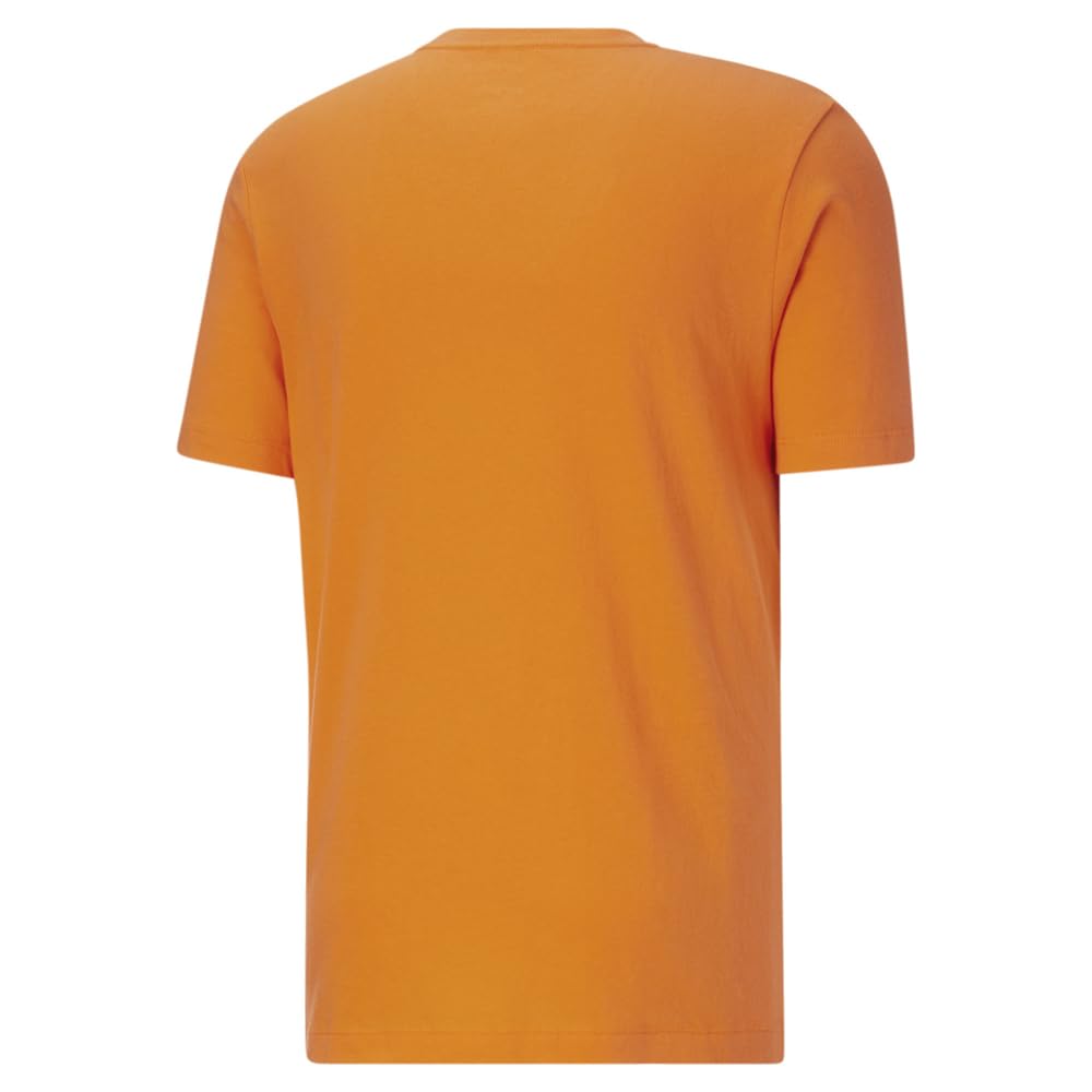 PUMA Mens Reflective Graphic Crew Neck Short Sleeve Athletic Tops Casual - Orange - Size M