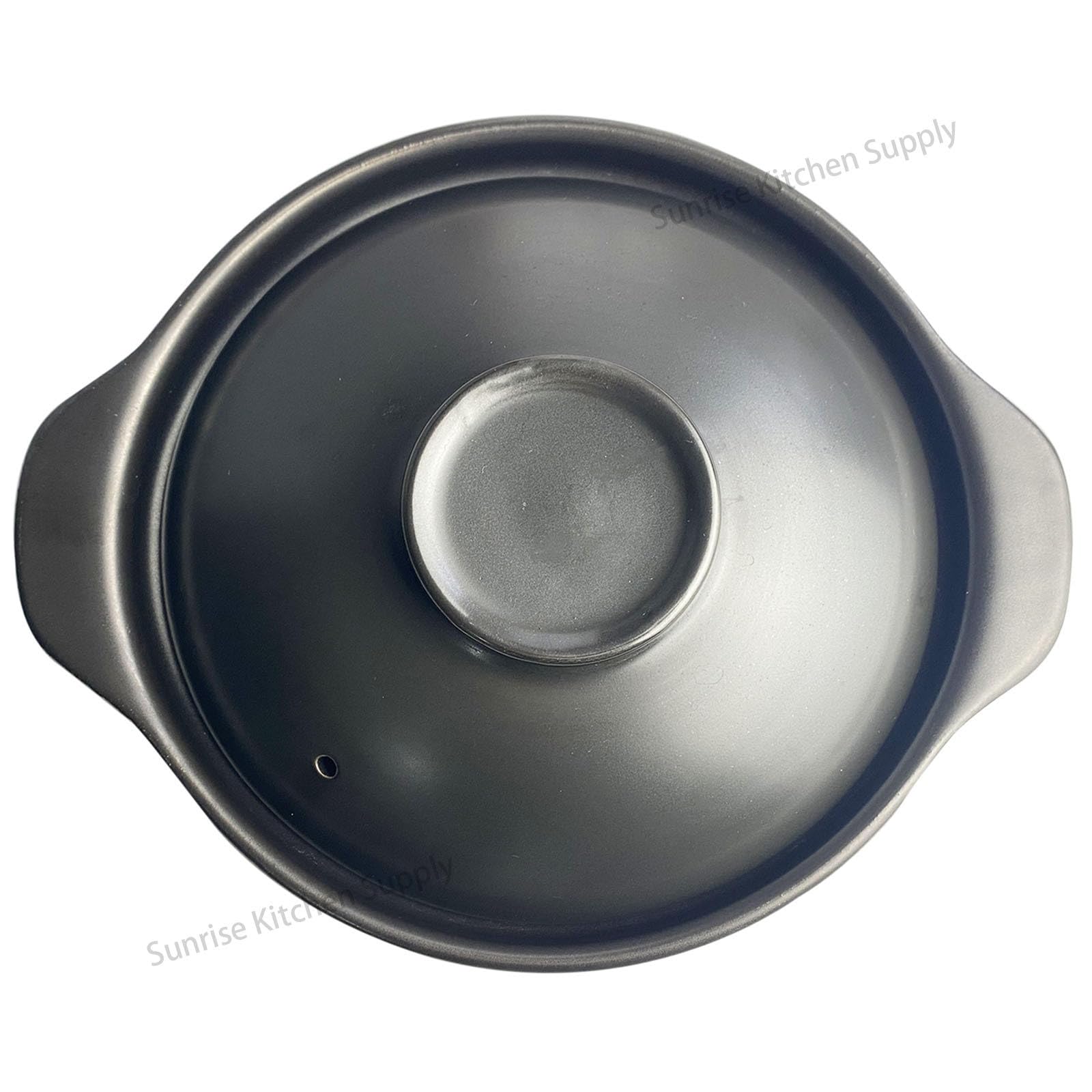 Sunrise Kitchen Supply Black Casserole Clay Pot (40, Ounces)