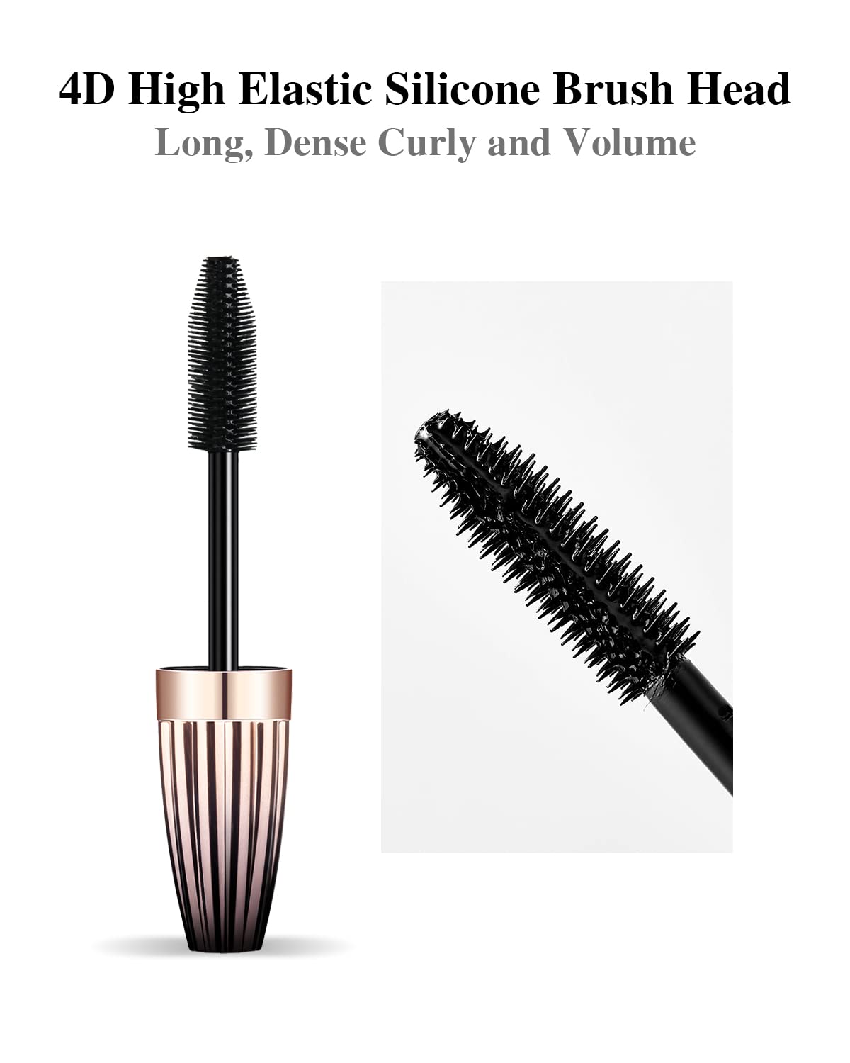 Naseny Waterproof Mascara Black Volume And Length,Liquid Mascara For Lash Extensions,Clear Eyebrow Gel Keep Brows Stay In Place All Day,Brow Freeze Goes a Long Way Creat Full Voluminous Eye Looking