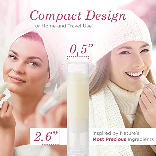 Maria Child All Natural Lip Balm Bulk - Chapstick Lip Conditioner Contains Beeswax Sunflower Oil Vitamin E and Other Moisturizing Ingredients Comes in Customizable Packaging (Vanilla Bean, 50 Pack)