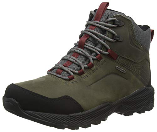Merrell Men's FORESTBOUND MID Waterproof Hiking Boot, Grey, 11