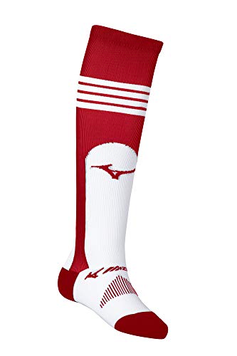 Mizuno Womens Performance OTC Stirrup Sock, Red, Medium US