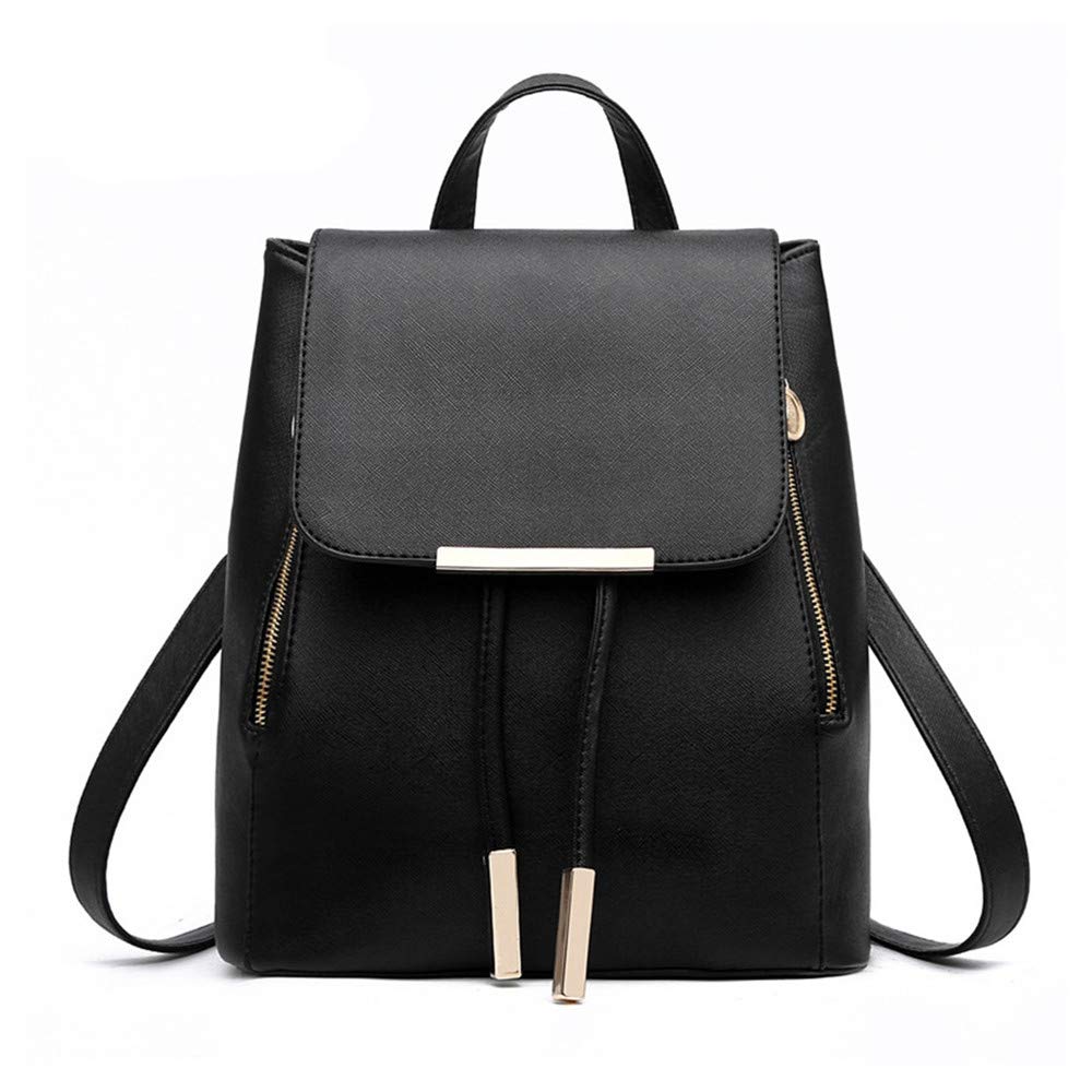 Mikty Women Mini Leather Backpack Multi-Way Casual School Backpack for Girls, Teens, WomenSchoolbag Mini Casual Daypack Black