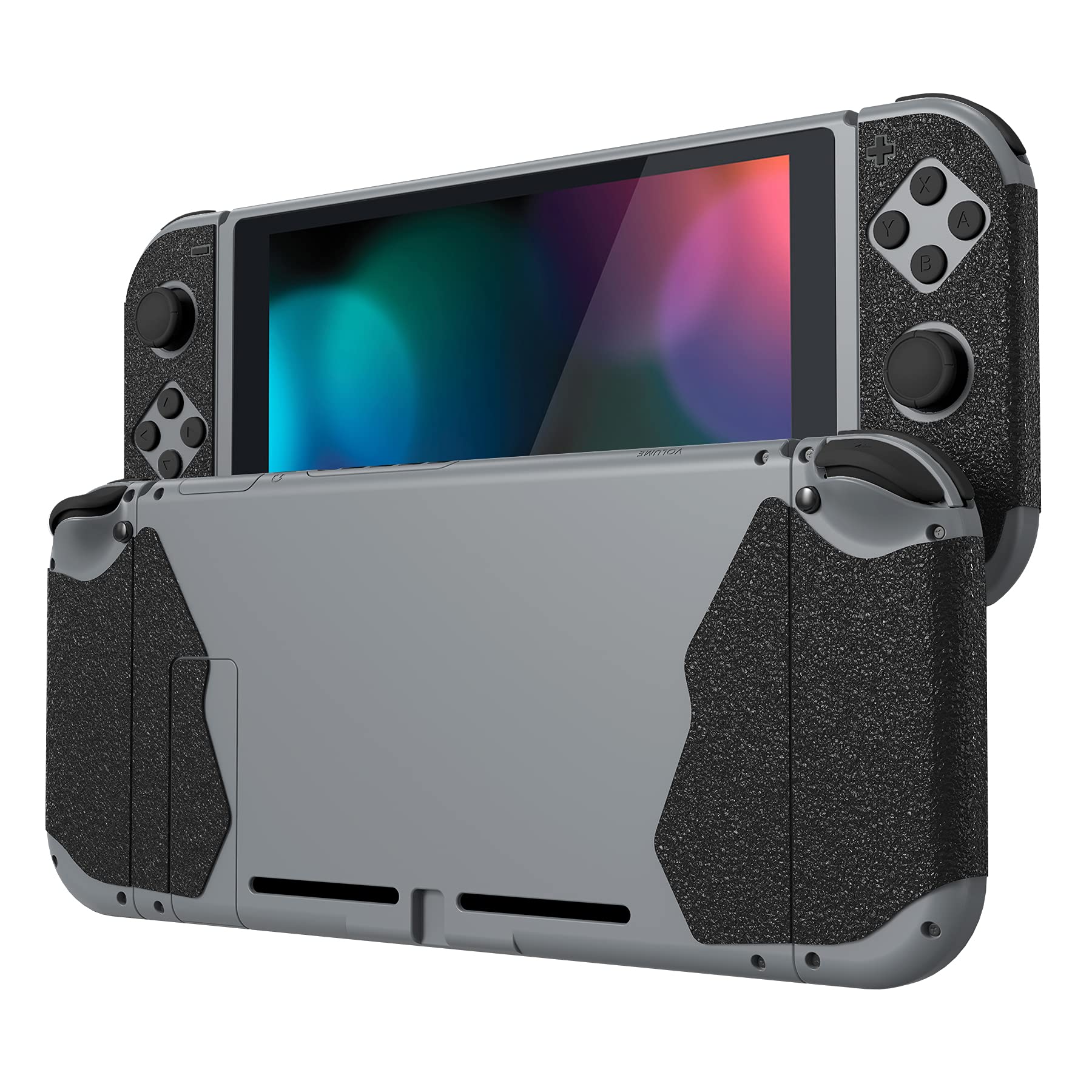 PlayVital Anti Slip Textured Rubber Grips for Nintendo Switch Controller Console, Switch Grip Sticker Pad, Sweat-Absorbent Console Joycon Grip Skins Sticker for Nintendo Switch - 3 Different Sizes
