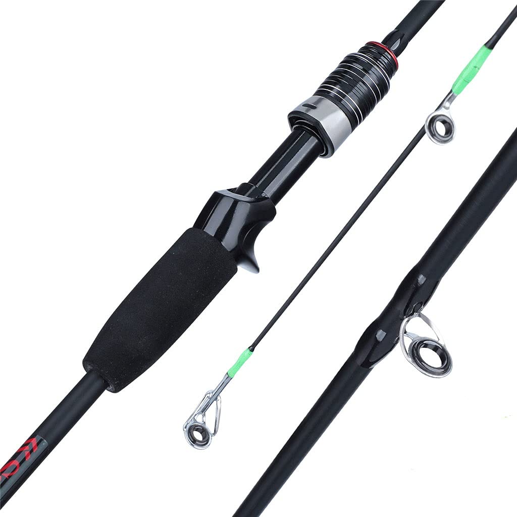 XXXDXDP 1.8M Fishing Rod Portable Ultralight Carbon Fiber Baitcasting Pole 3 Sections Spinning Rod Carp ( Size : Casting )
