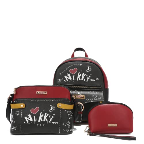 Nicole Lee Nikky Nikky Love 3 Piece Set: BACKPACK, SHOULDER BAG, AND WASHBAG (NK12501)