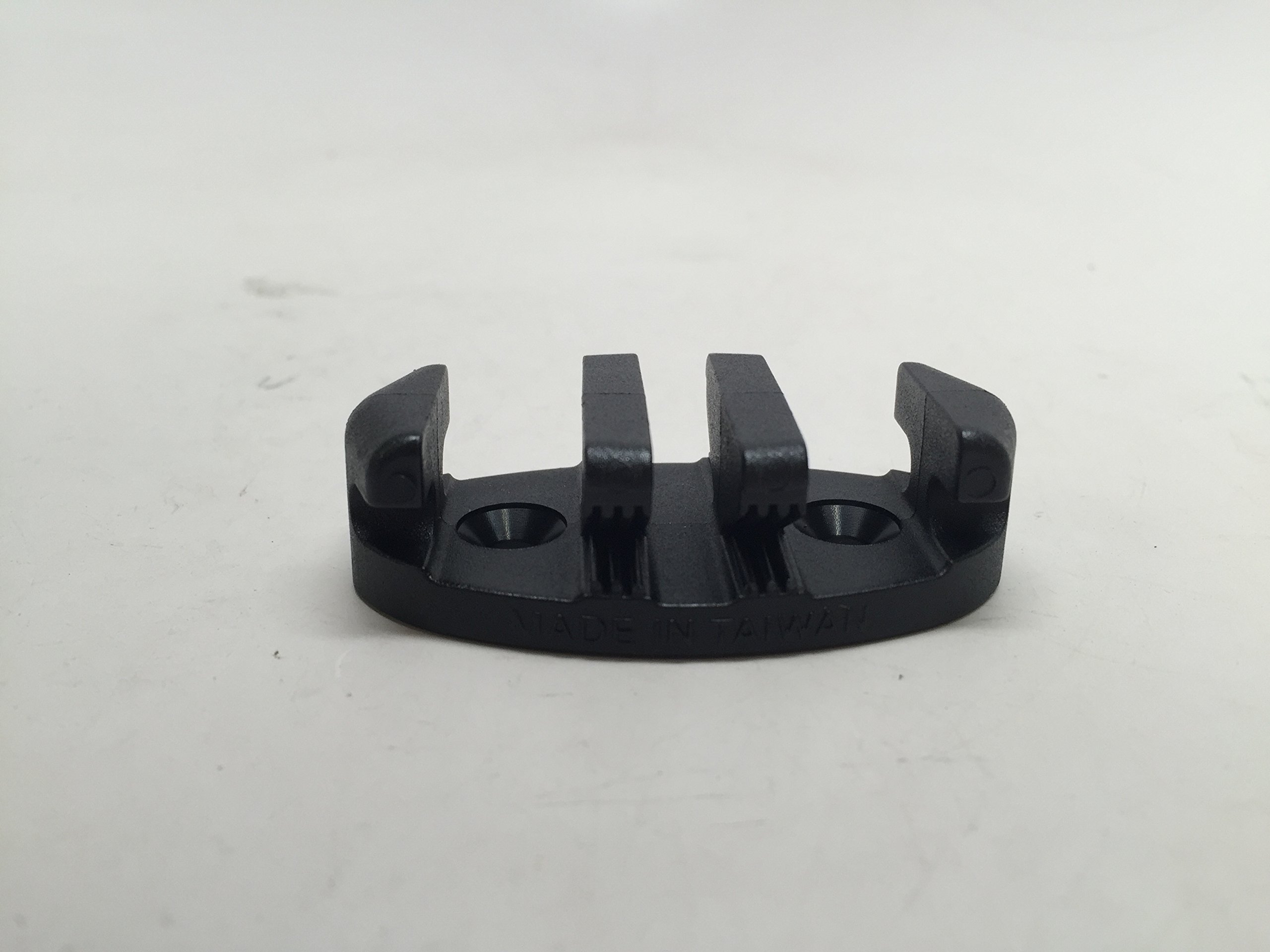 MARINE BOAT CANOE KAYAK PAIR of BLACK PC ZIGZAG ANCHOR CLEAT for BOW SAFETY LINE