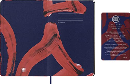 Moleskine 2022 Year Of The Tiger Weekly Planner, 12M, Large, Blue, Hard Cover (5 x 8.25)