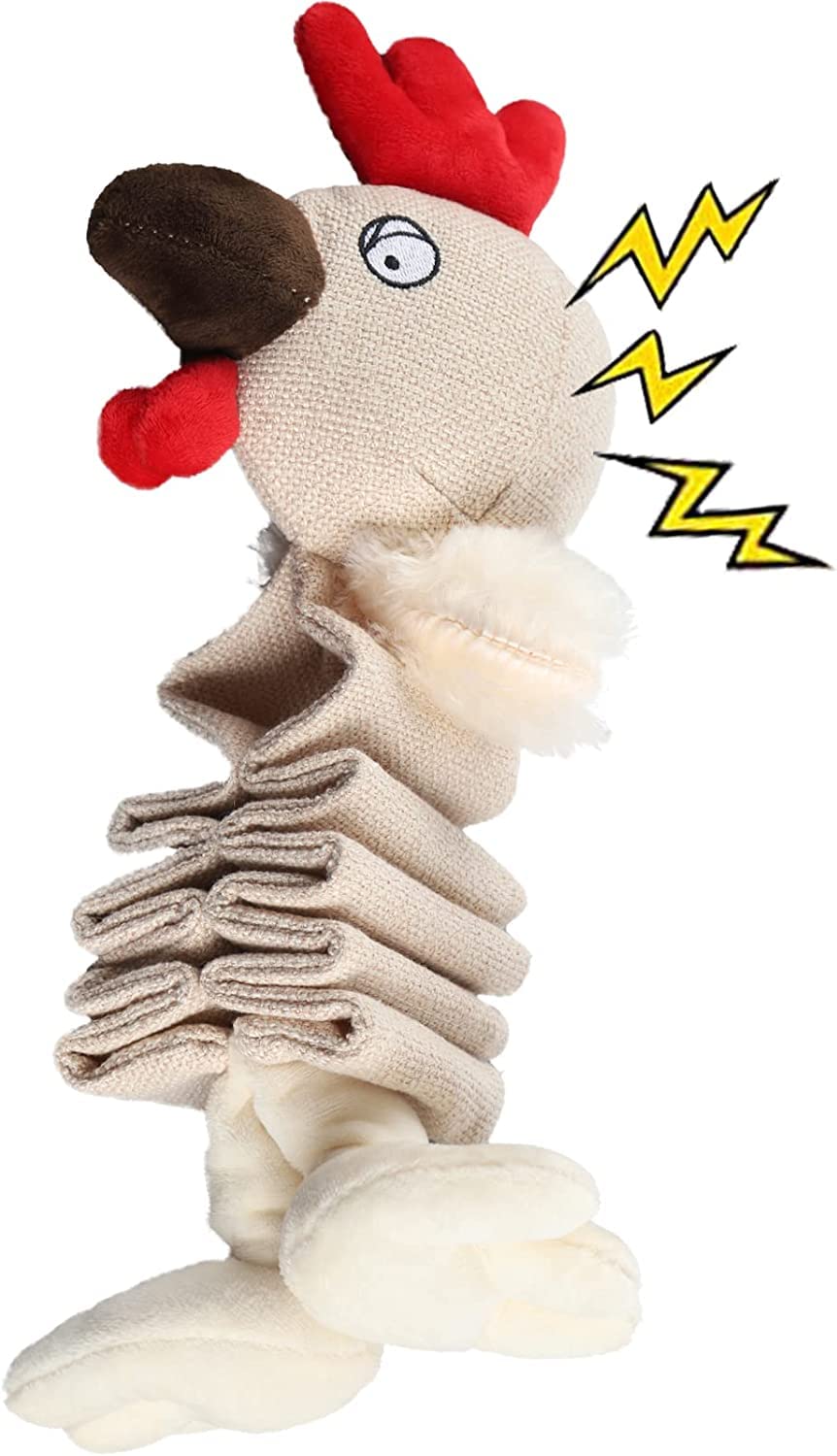 PUPTECK Holiday Dog Squeaky Toy - Soft Plush Interactive Chew Toys for Small Medium Dogs
