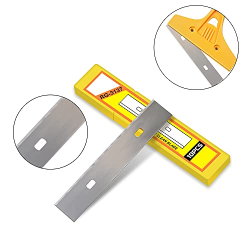 WRAPXPERT Scraper Blade 4 inch 100pcs Replacement Razor Blades for Cleaning Glass Wall Windows Stove