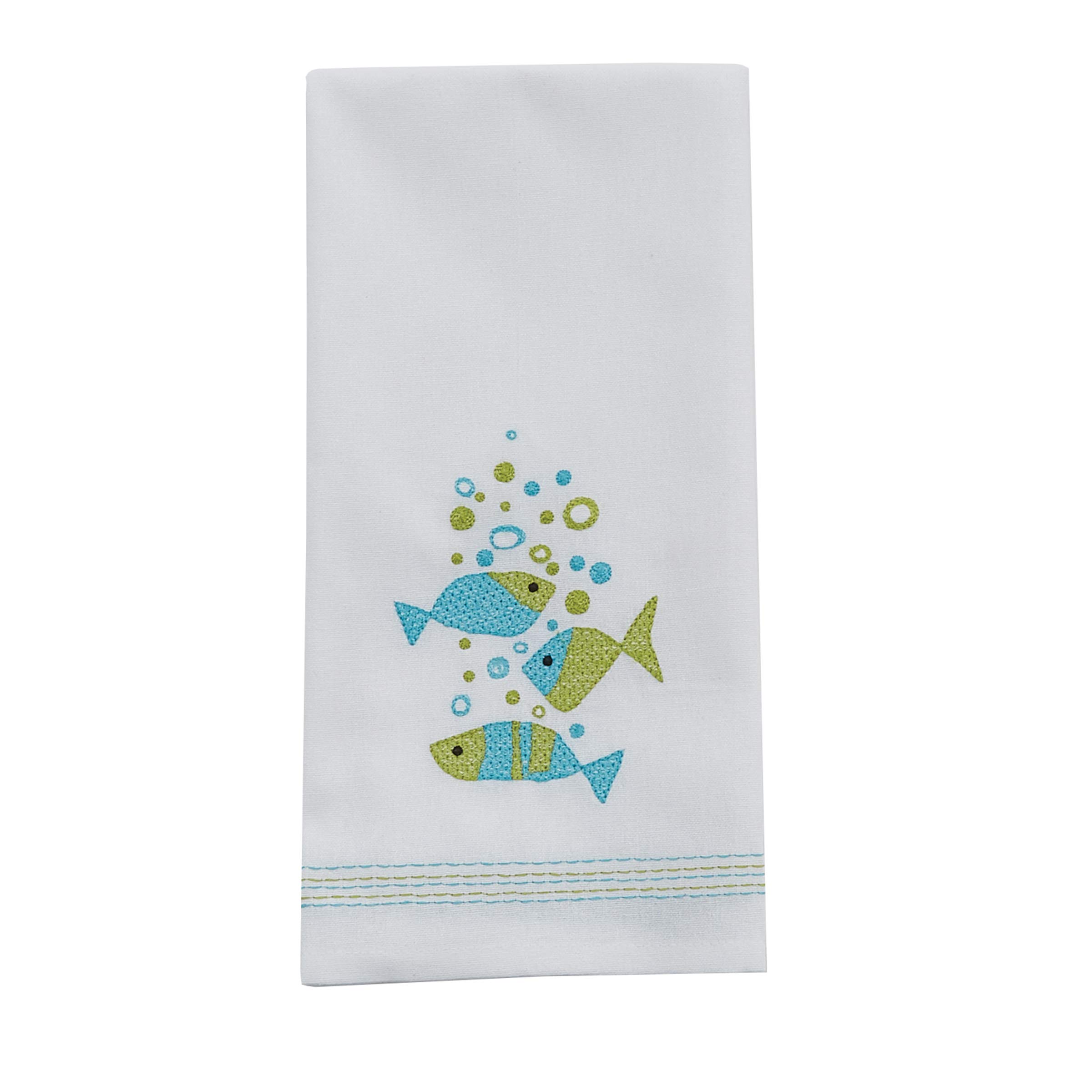 Split P Fabulous Fish Embroidered Towel - Blue