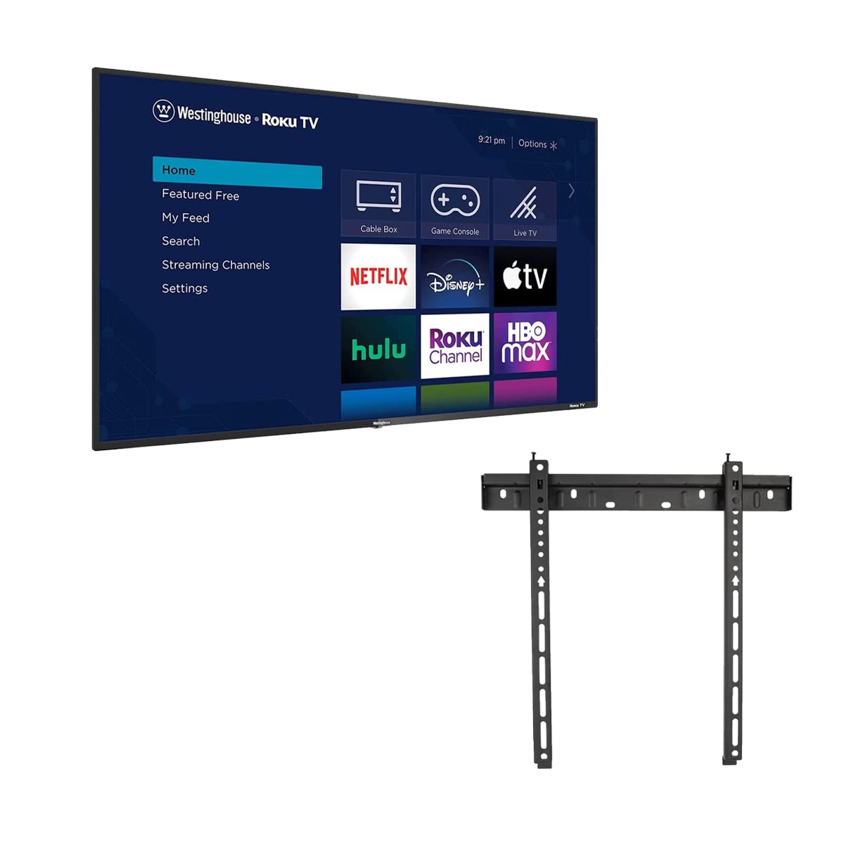 Westinghouse 43-Inch Full HD Smart TV 60Hz Refresh Rate Compatible with Alexa & Google Assistant + Free Wall Mount (No Stands) WR43FX2212 (Renewed)