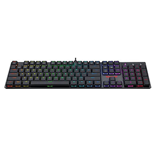 Redragon K535 Wireless, Bluetooth Mechanical Gaming Keyboard, RGB Backlit with Low Profile Blue Switches for Windows Gaming PC