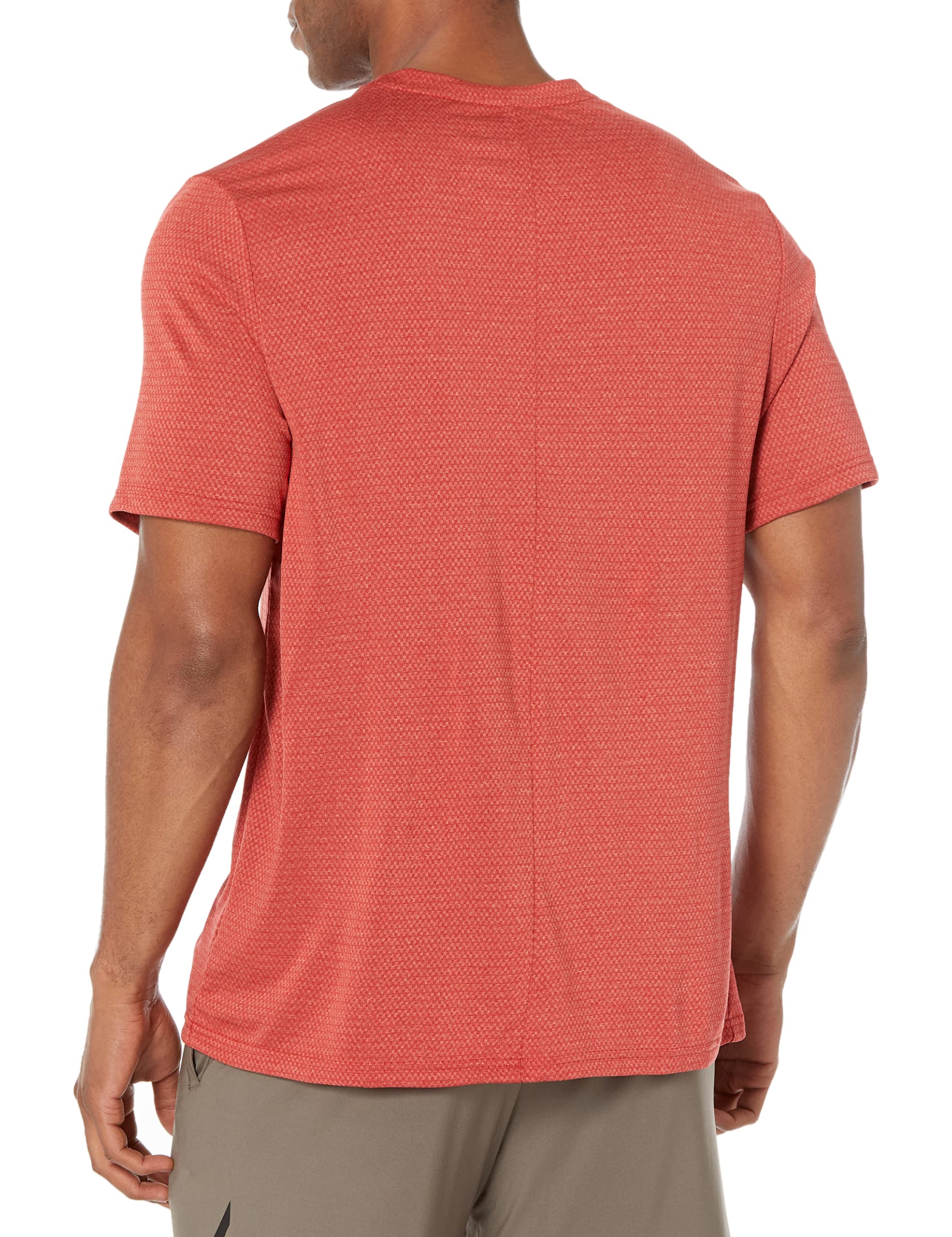 Reebok Men's Standard Workout Ready Tee, Rhodonite/Black Logo, Small