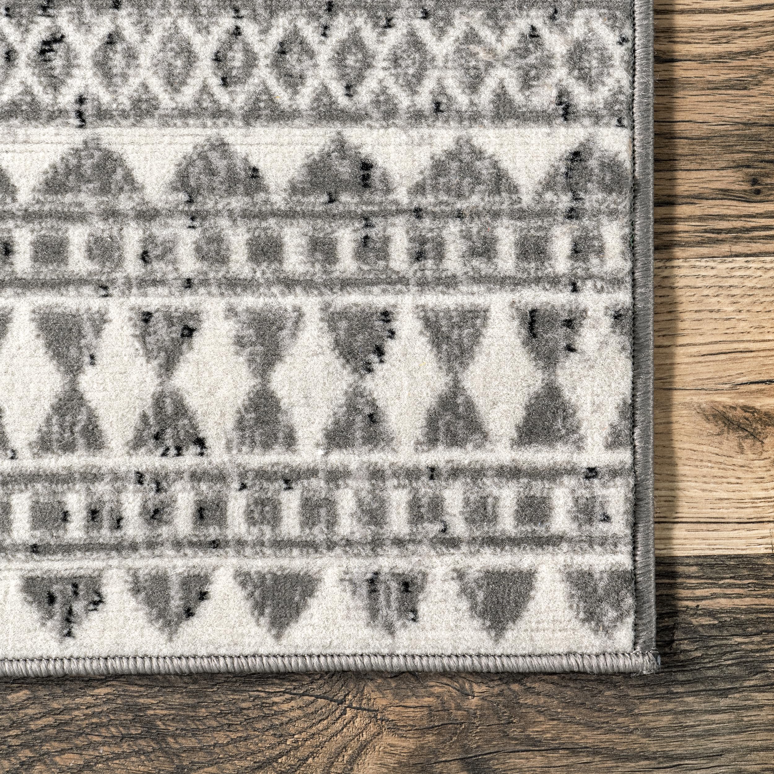 nuLOOM Catherina Transitional Geometric Area Rug, 9x12, Grey