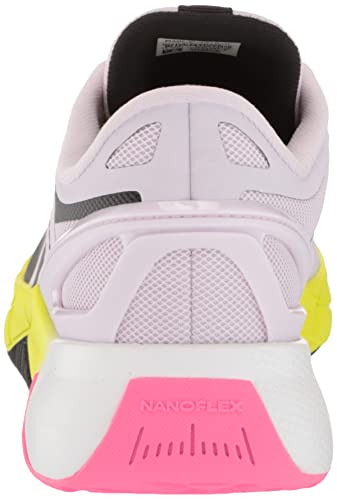 Reebok Women's Nanoflex Cross Trainer, Quartz Glow/Black/Atomic Pink, 8.5