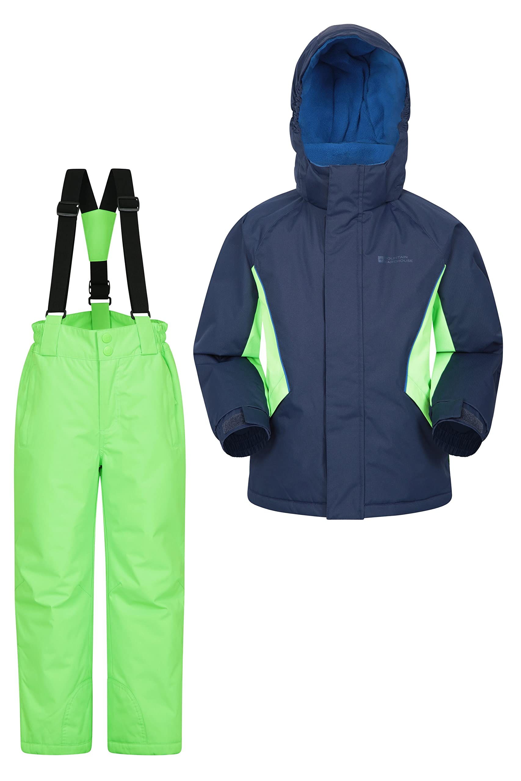 Mountain Warehouse Kids Ski Jacket & Pants set– Boys & Girls Snowsuit Navy 7-8 Years