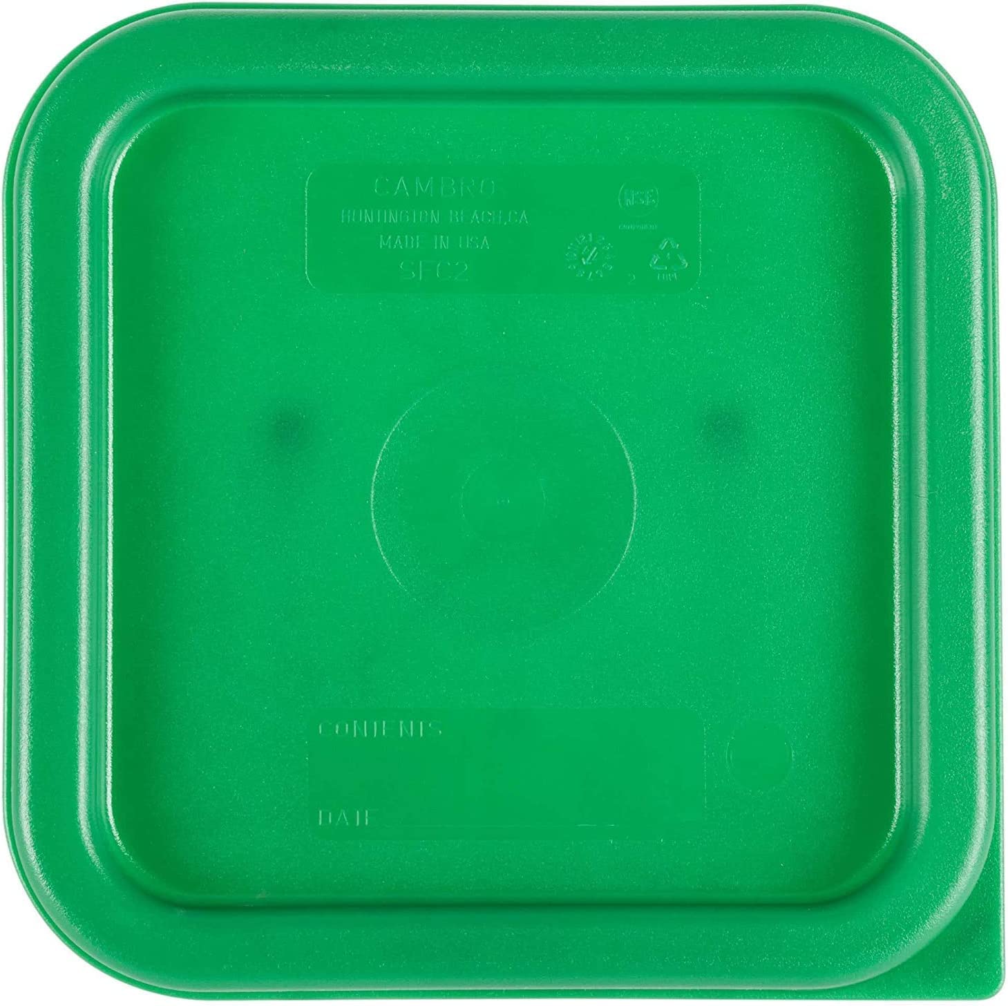 Lumintrail Cambro 4SFSPP190 4 Qt. Translucent Container with SFC2452 Kelly Green Lid, 4Quart, Pack of 2, with Measuring Spoon Set