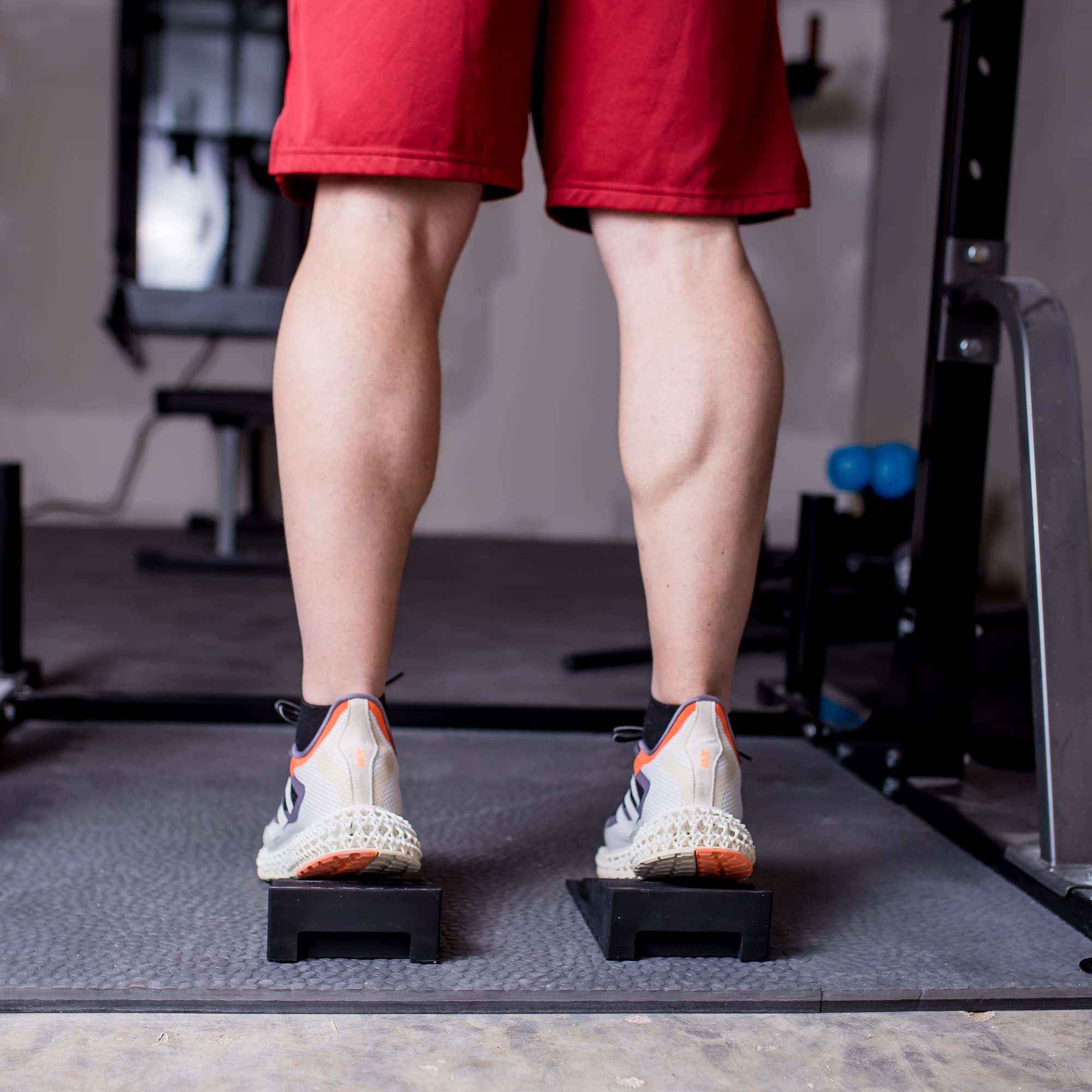 Squat Wedge Block | Slant Board for Squats, Heel Elevated, 2 Pairs (4 pieces) Non-Slip, Weight Lifting Calf Stretcher, Improve Mobility Balance and Strength Performance