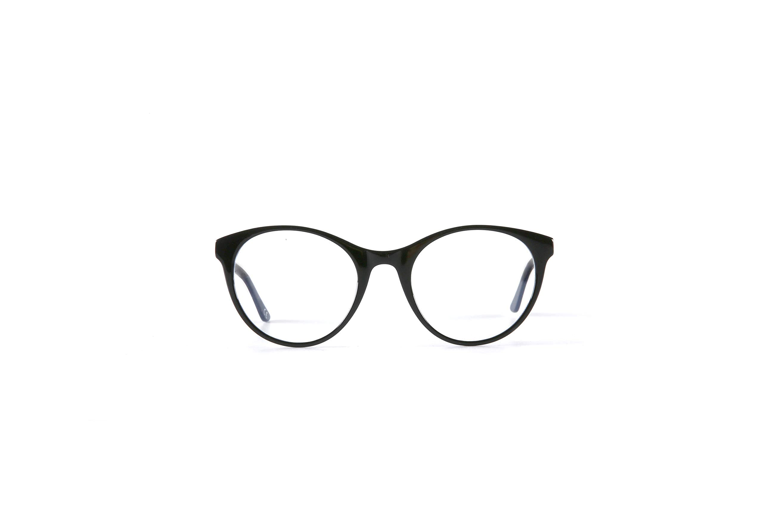Mojiken Blue Light Blocking Glasses, Anti Eyestrain Vintage Acetate Frame, Computer Reading Gaming Glasses, TV Glasses Women Black 1 Pack