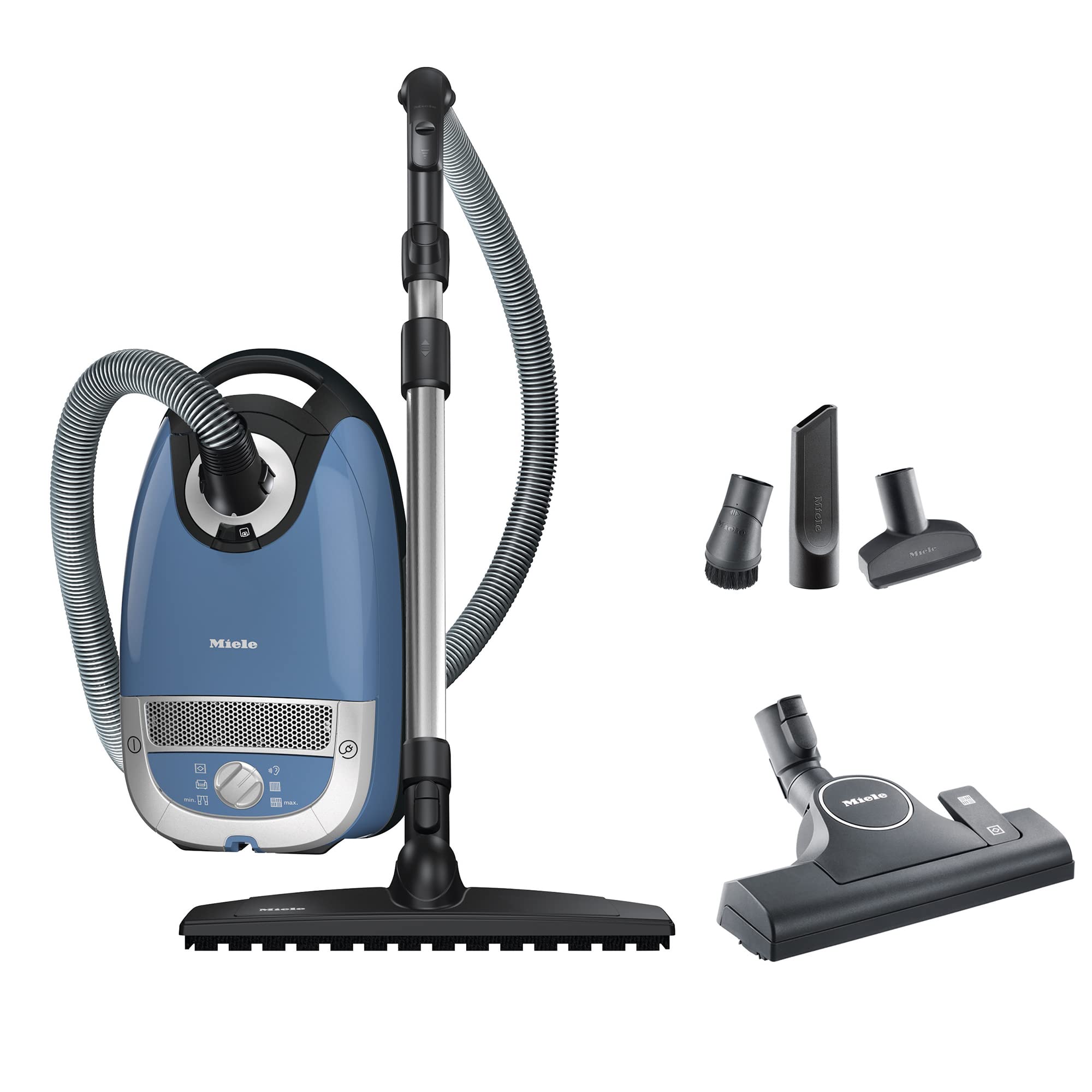 Miele Complete Hardfloor Bagged Canister Vacuum Cleaner Low-Pile Carpet, C2 Hard Floor, Tech Blue