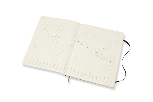 Moleskine Classic 18 Month 2021-2022 Weekly Planner, Soft Cover, XL (7.5" x 9.75"), Black