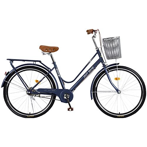 PUTEARDAT Beach Cooler Big Wheels 26-Inch Womens Comfort Bikes Beach Cruiser Bike Single Speed Bicycle Comfortable Bicycle