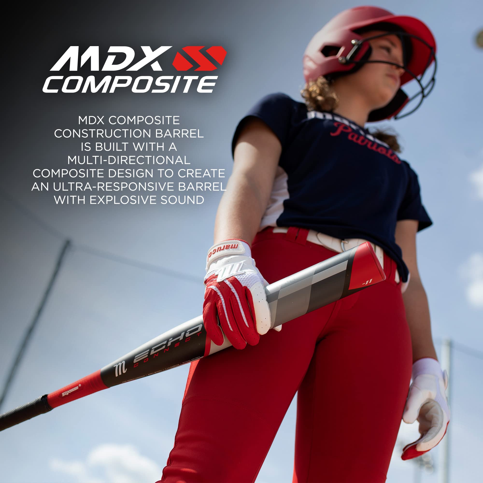 Marucci ECHO CONNECT -10 Composite Fastpitch Bat, 2 1/4" Barrel, 33"/ 23 oz
