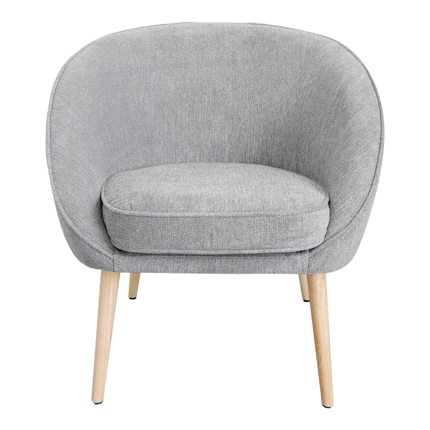 Moe's Home Collection Farah Contemporary Fabric Chair in Gray