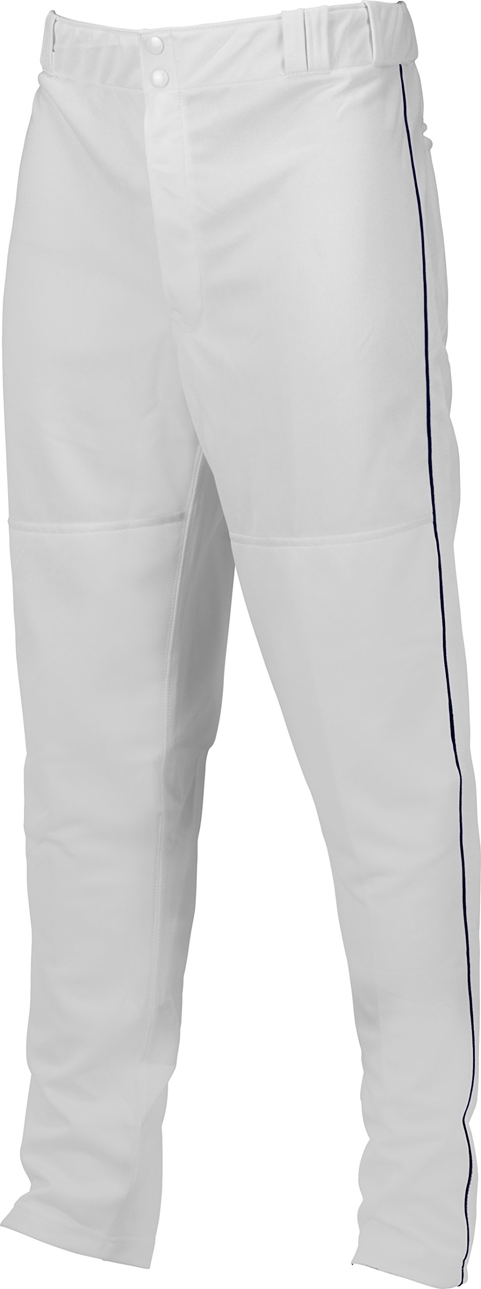 Marucci Adult Elite Double Knit Piped Baseball Pant, White/Navy, XX-Large