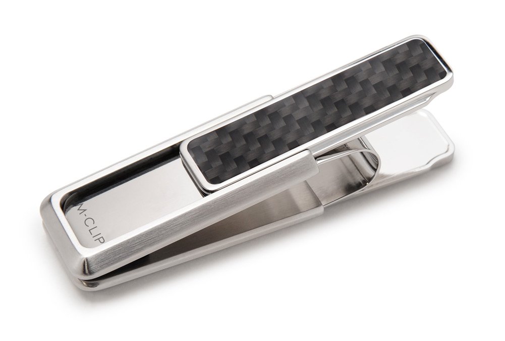 M-Clip Carbon Fiber and Stainless Money Clip - Cash and Credit Card Holder - Minimalist Slim Wallet Alternative