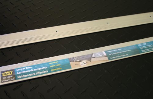 M-D Building Products 78212 Extra Wide Fluted 2-Inch by 36-Inch Carpet Trim, Silver