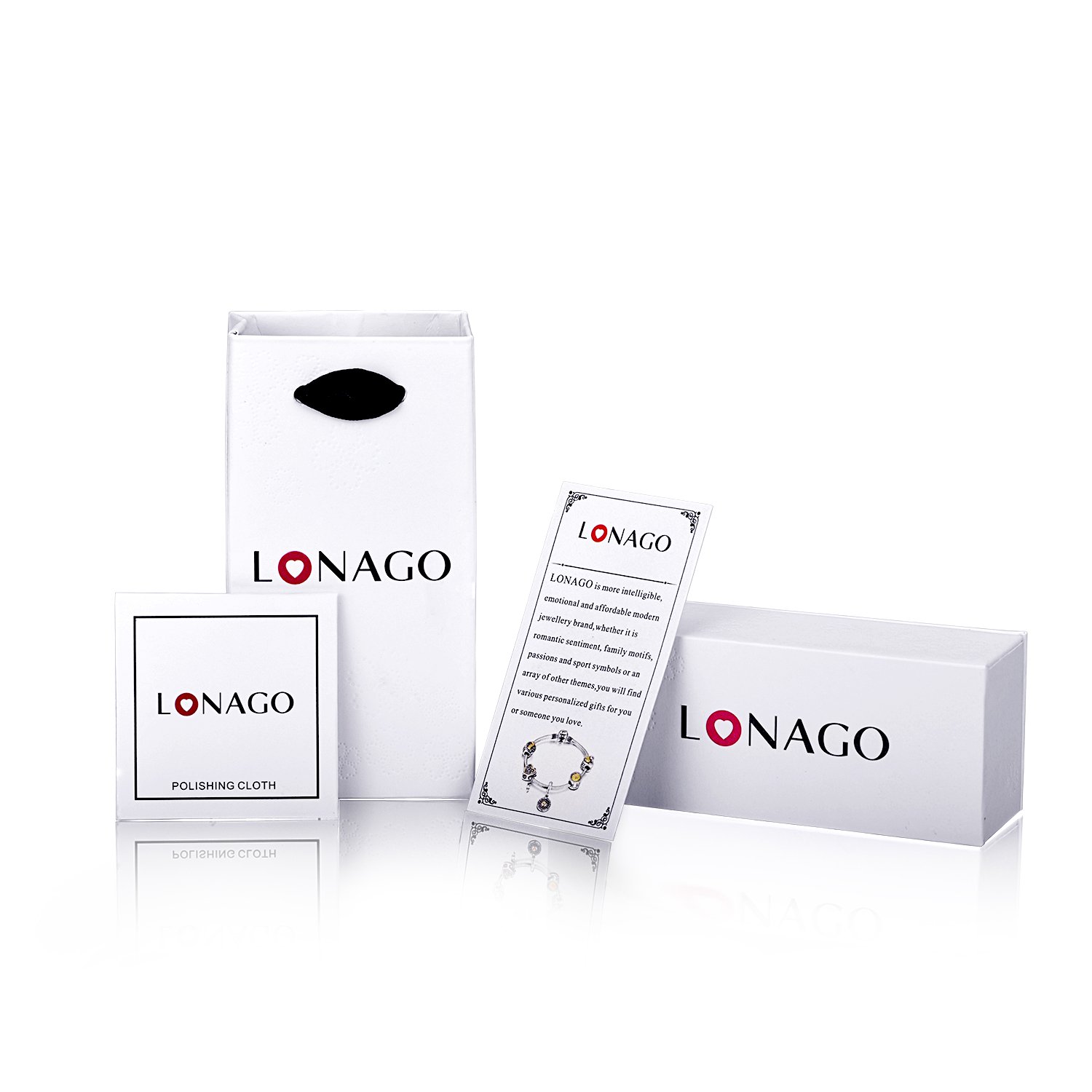 LONAGO Lucky Number 0-9 Charms 925 Sterling Silver Number Bead (Number 9)