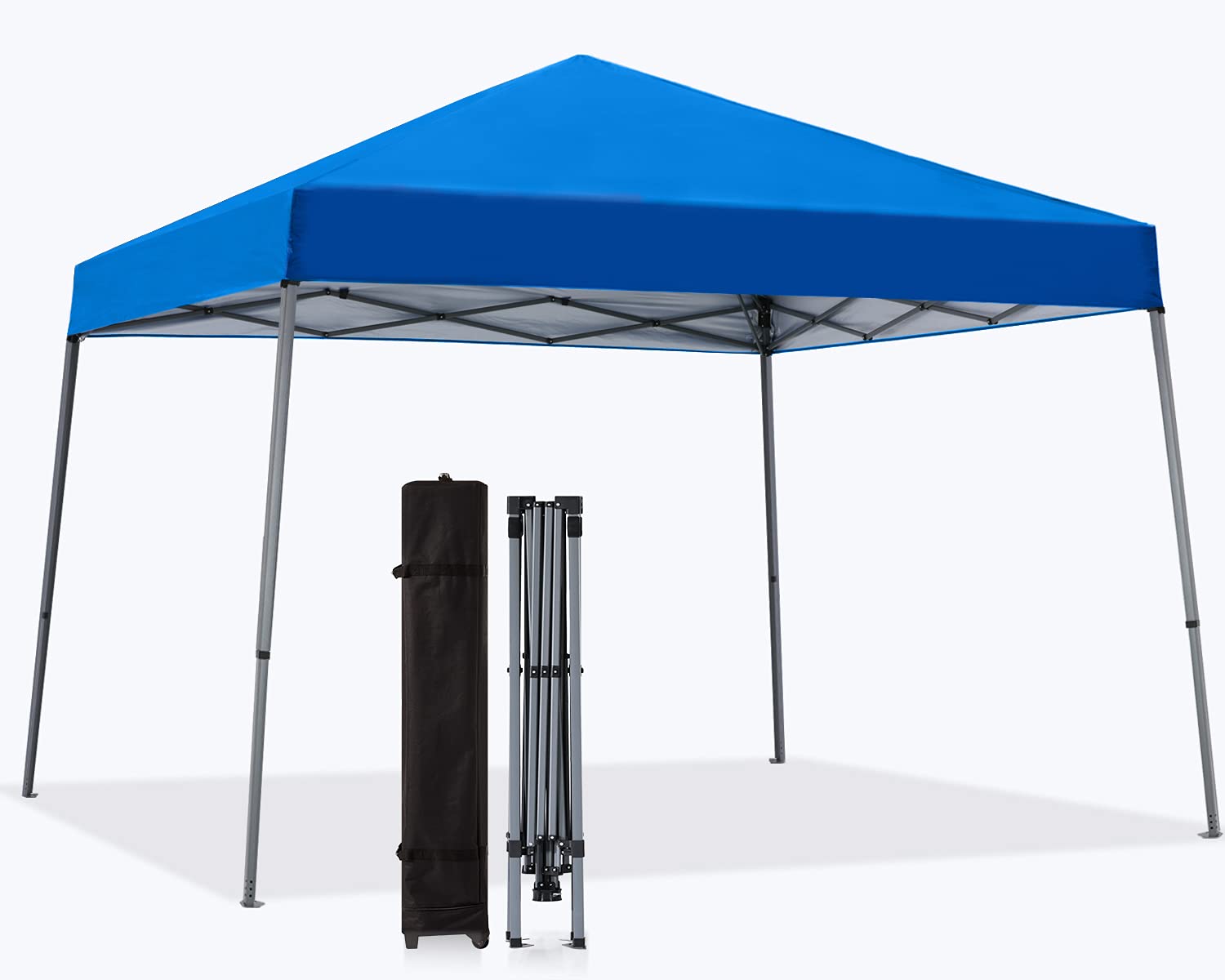 MASTERCANOPY Portable Pop Up Canopy Tent with Large Base(10x10,Blue)