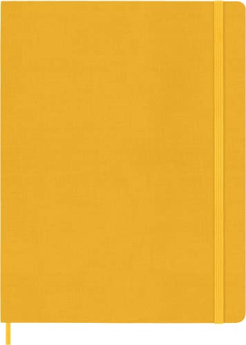 Moleskine Classic Notebook, Hard Cover, XL (7.5" x 9.5") Ruled/Lined, Orange Yellow (Silk), 192 Pages