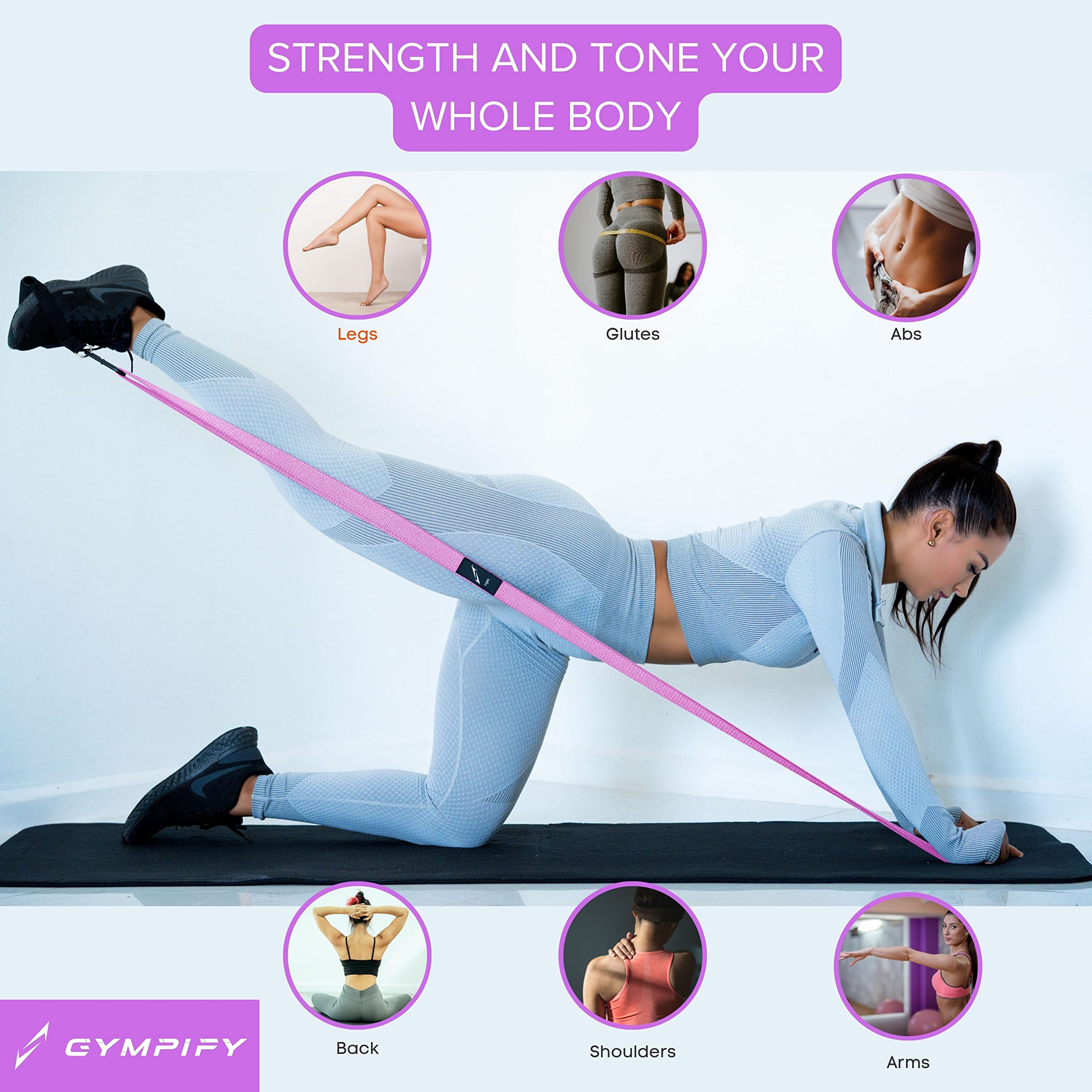 Resistance Bands (Fabric, Dynamic Pink)