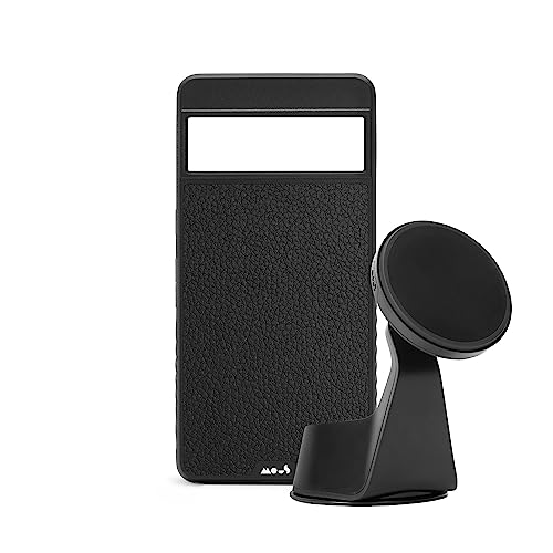 Mous MagSafe Suction Mount and Pixel 7 Pro Case Black Leather Limitless 5.0