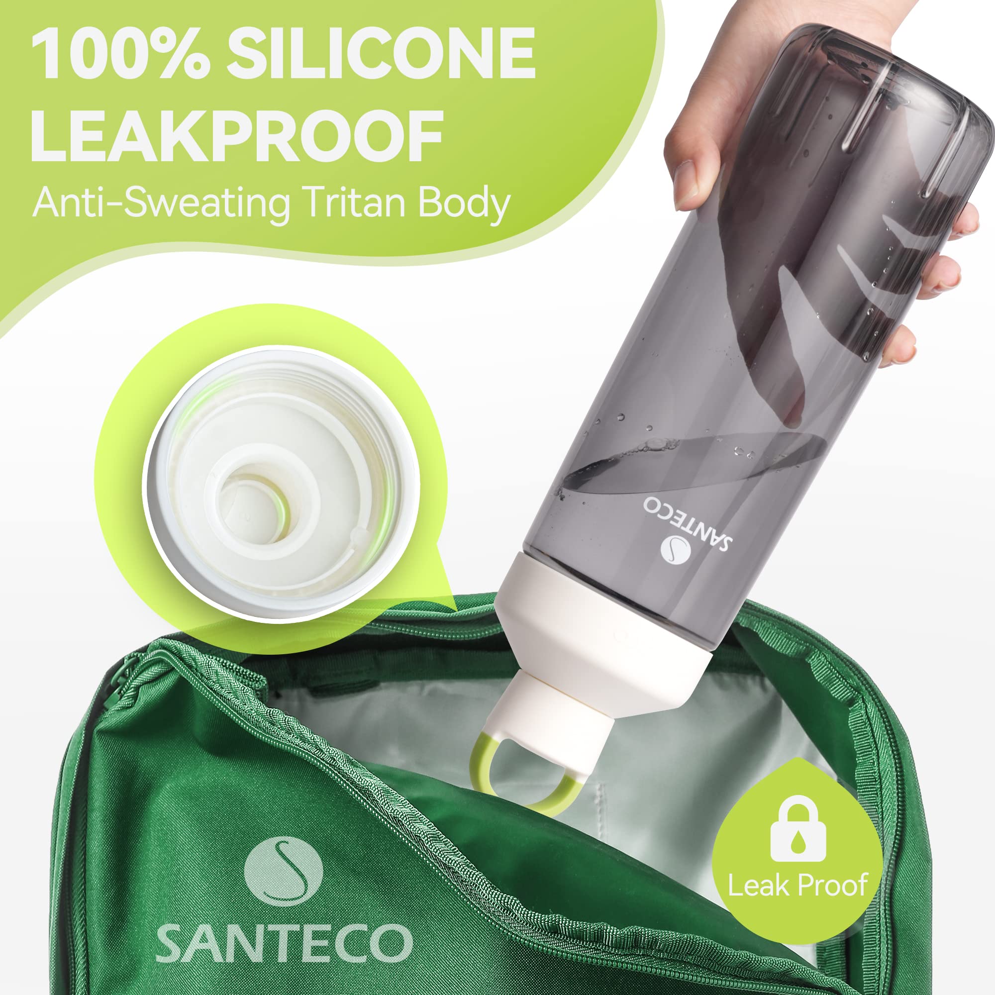 SANTECO Sports Water Bottle Set - 320z