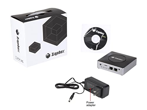 Zignbox GL01V2 Fanless Mini PC Intel Celeron N4000 Processor Up to 2.6GHz 4GB RAM 120GB SSD Dual HDMI Dual LAN Windows 10 Pro