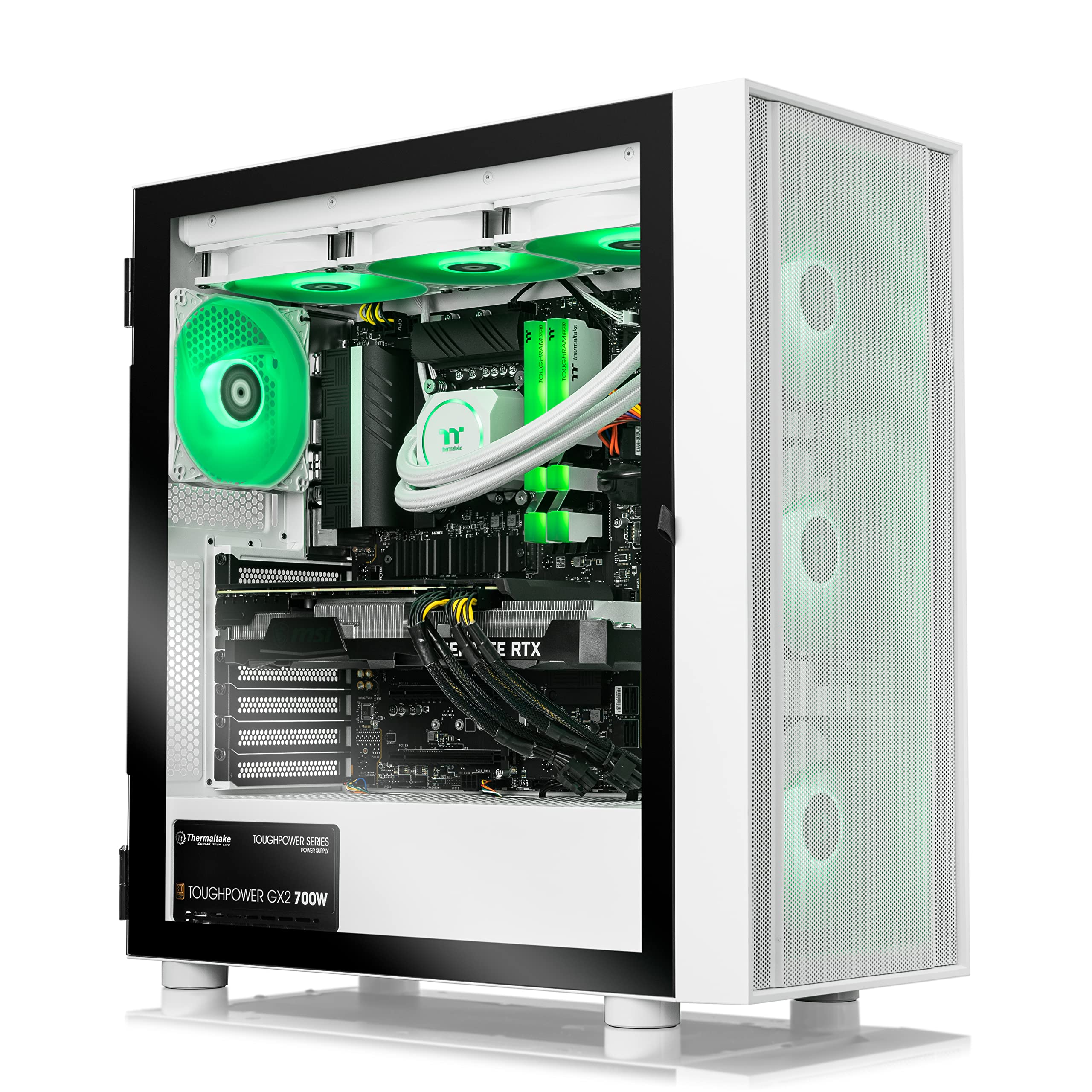 Thermaltake Aero i370 R4 AIO Liquid Cooled Gaming Desktop (Intel® Core™ i7-12700KF, ToughRam RGB DDR4 3600Mhz 16GB, NVIDIA® GeForce RTX™ 3070, 1TB NVMe M.2, Win10 Home) H5AR-Z690-370-LCS