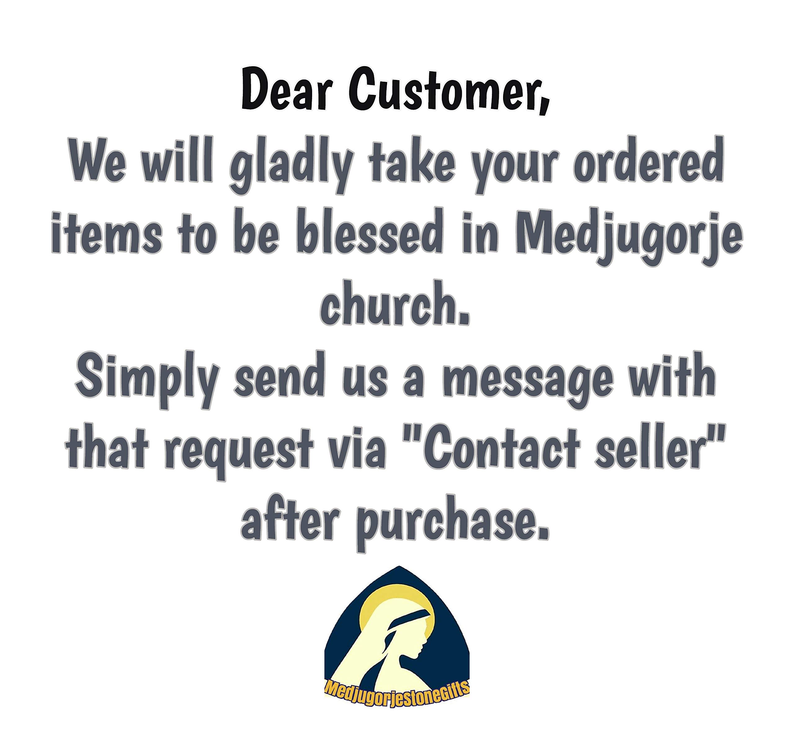 MedjugorjeStoneGifts St Michael the Archangel/Guardian Angel Bracelet/Black Adjustable Cord
