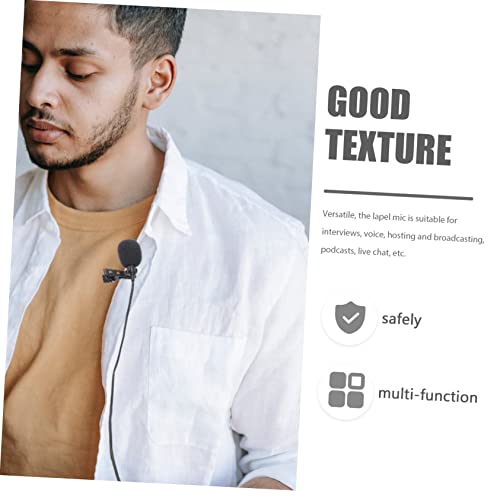 SUPVOX 1set Lavalier Mini Microphone Vlad and Niki Live Streaming Portable Wired Mic Lapel Clip-on Microphone Video Microphone Lapel Mic Grav Noise Canceling Microphone Miniature Aps