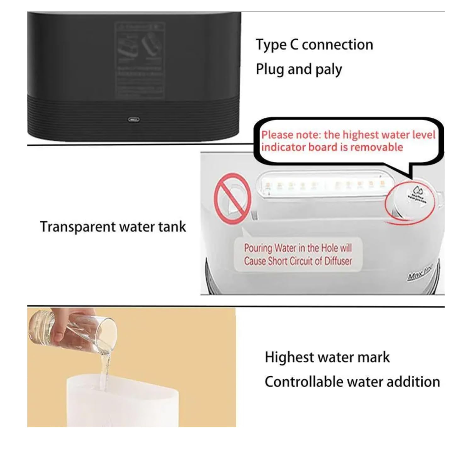 USB Power Portable Desk Humidifier, Simulation Flame Air Humidifier with 7 Colors Lamp, Spring Gifts, Aroma Diffuser for Car& Home, Silent Aromatherapy Diffuser for Bedroom Office Desk Car (White)