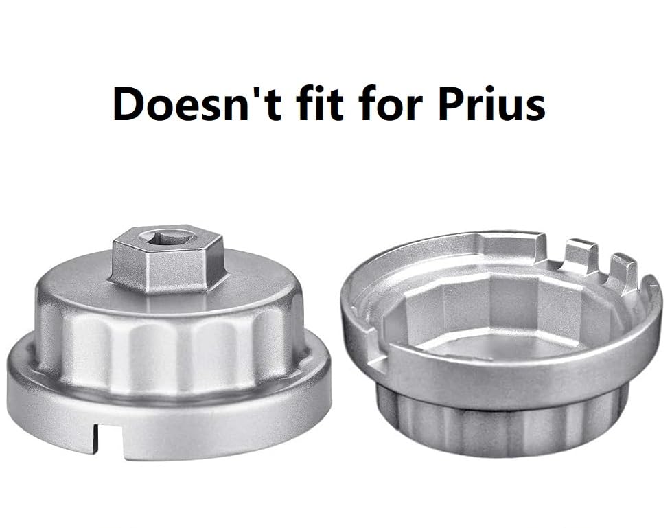 Oil Filter Wrench for Toyota,Lexus,RAV4,Camry,Cruiser,Avalon,Tacoma,Tundra,Highlander,Sienna-64mm 14 flute Oil Filter Cap Removal Tool