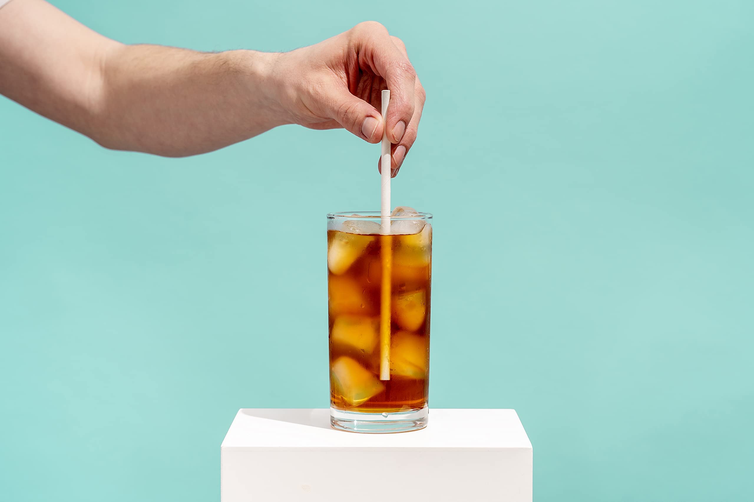 SOFi Paper Drinking Straws - 200 Wrapped Paper Straws - Never Soggy