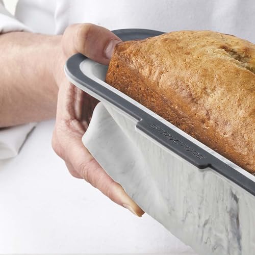 Trudeau Structure Silicone Pro Standard Loaf Pan , Marble White