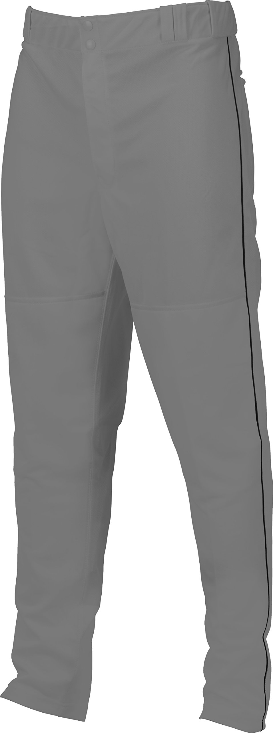Marucci Youth Elite Double Knit Piped Baseball Pant, Gray/Black, Small
