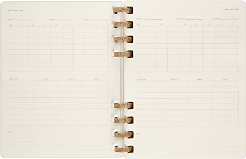 Moleskine Spiral 12 Month 2023 Academic Year Planner, Hard Cover, XL (7.5" x 9.75"), Oyster