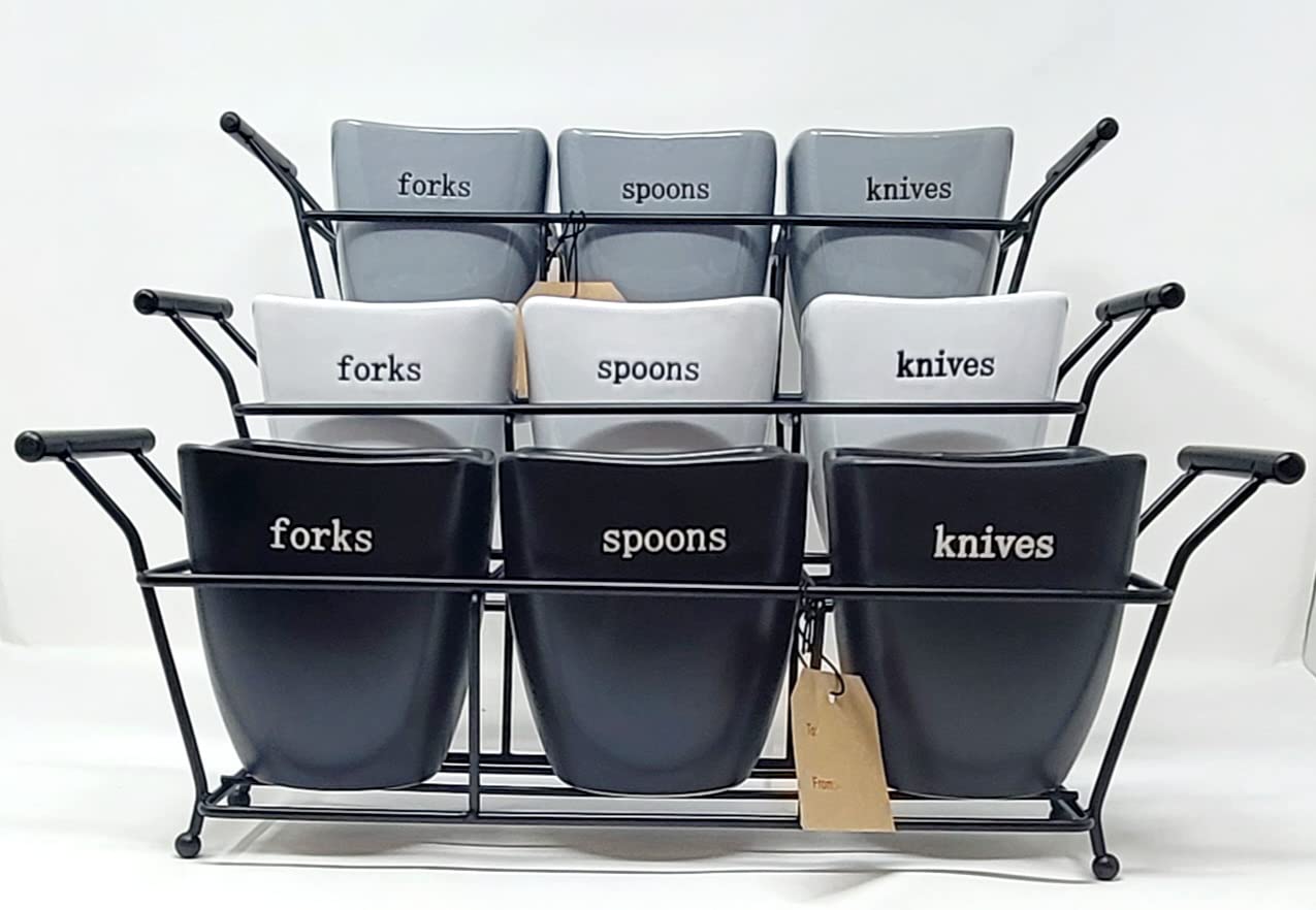 Signature Housewares 07592 Utensil Holders, Medium, Gray
